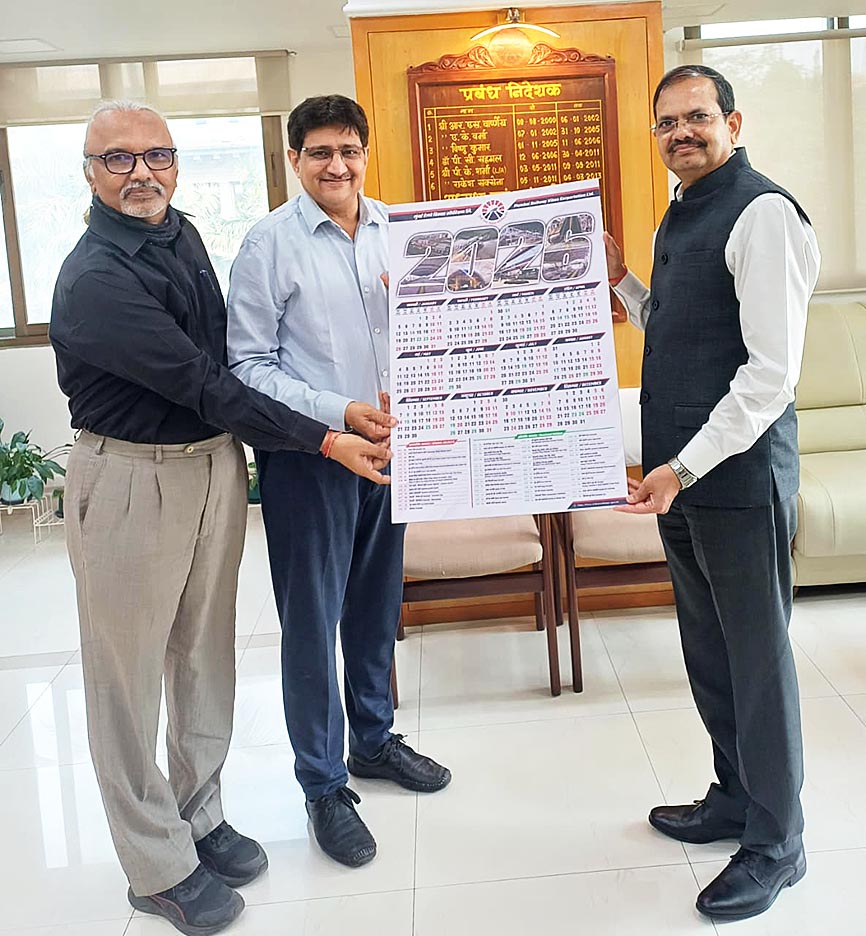 Vilas S Wadekar, CMD, MRVC Unveils Calendar 2026 - Forever NEWS